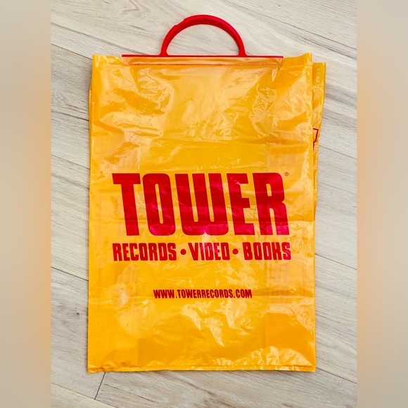 tower records | Other | Vintage Tower Records Plastic Shopping Bag ...